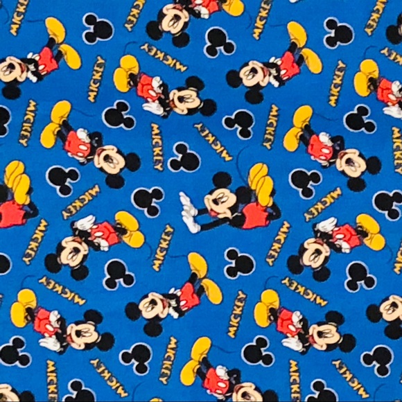 Disney | Other | Three Disney Mickey Mouse Cotton Fabrics New | Poshmark